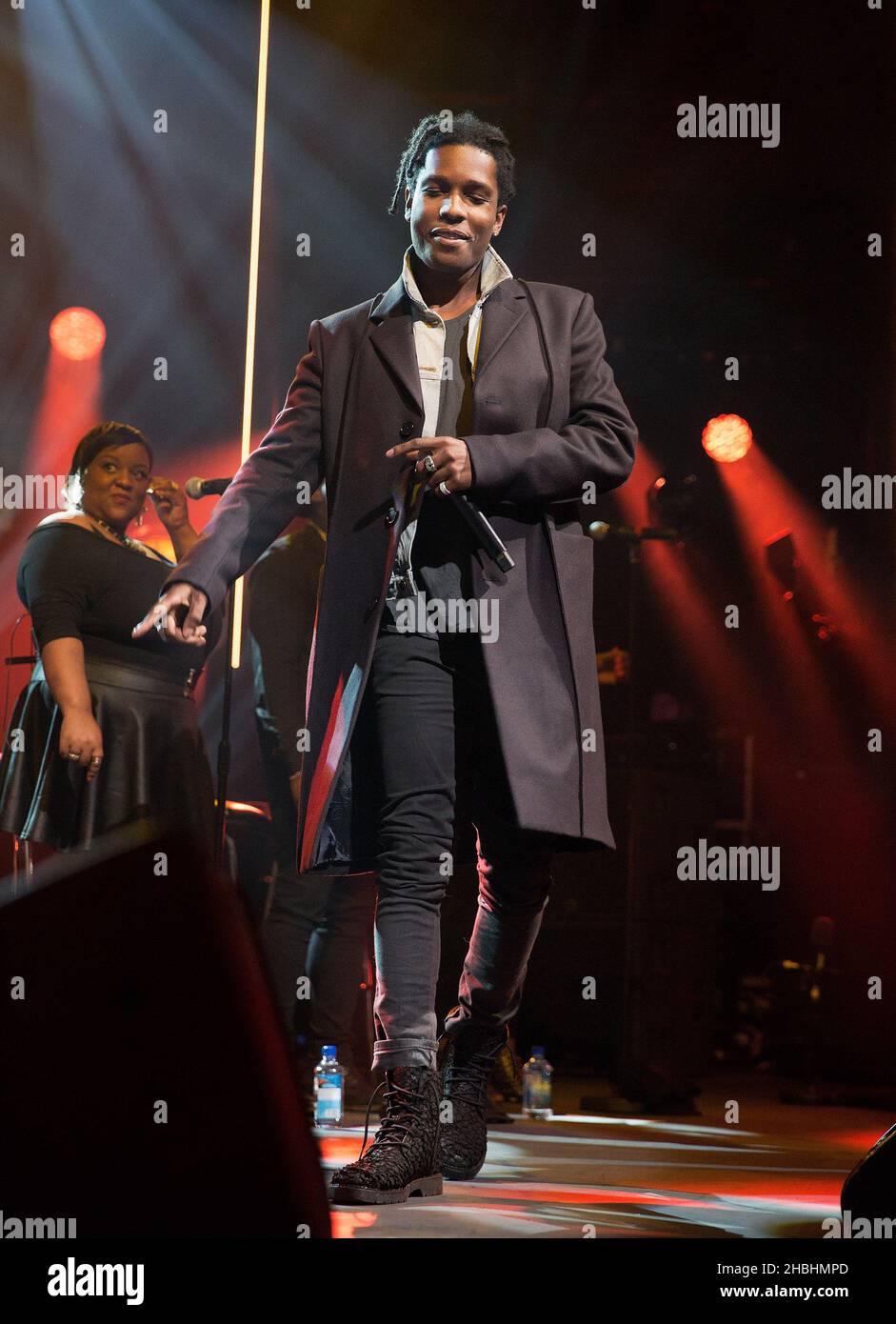 ASAP Rocky guests on stage with Sam Smith at the iTunes festival at the ...