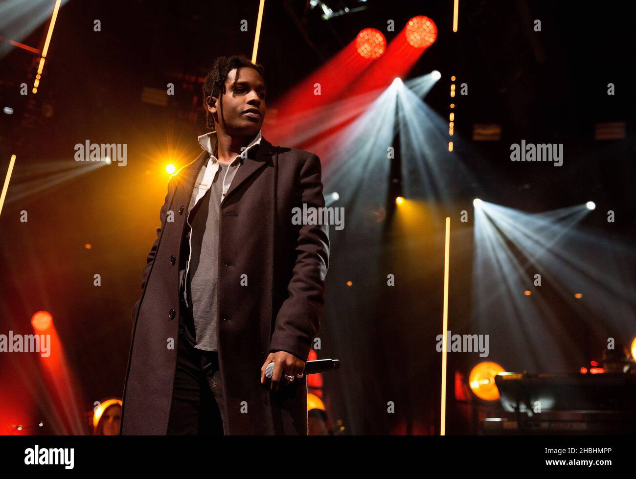 ASAP Rocky guests on stage with Sam Smith at the iTunes festival at the ...