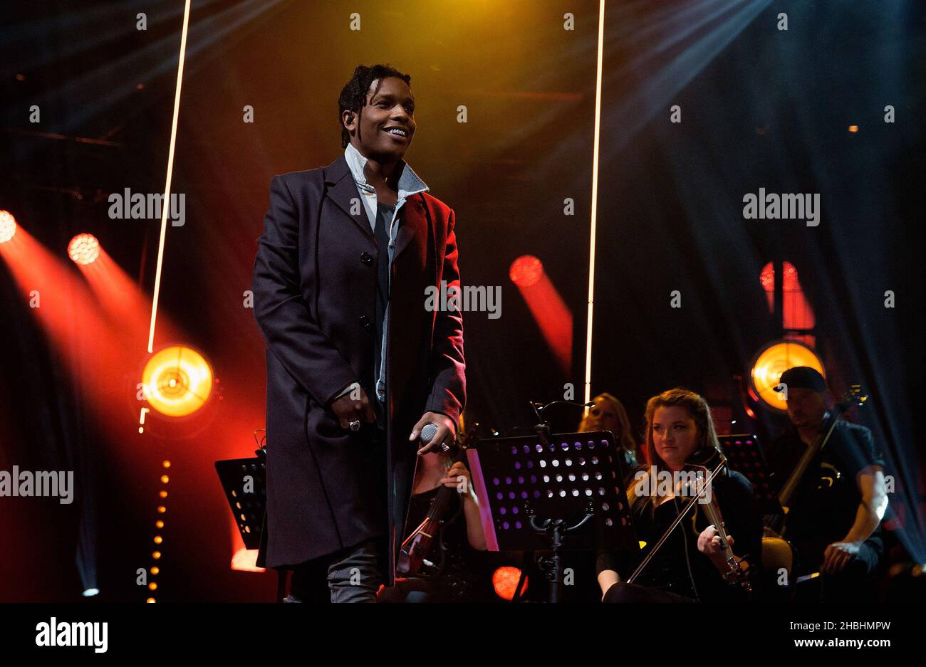 ASAP Rocky guests on stage with Sam Smith at the iTunes festival at the ...