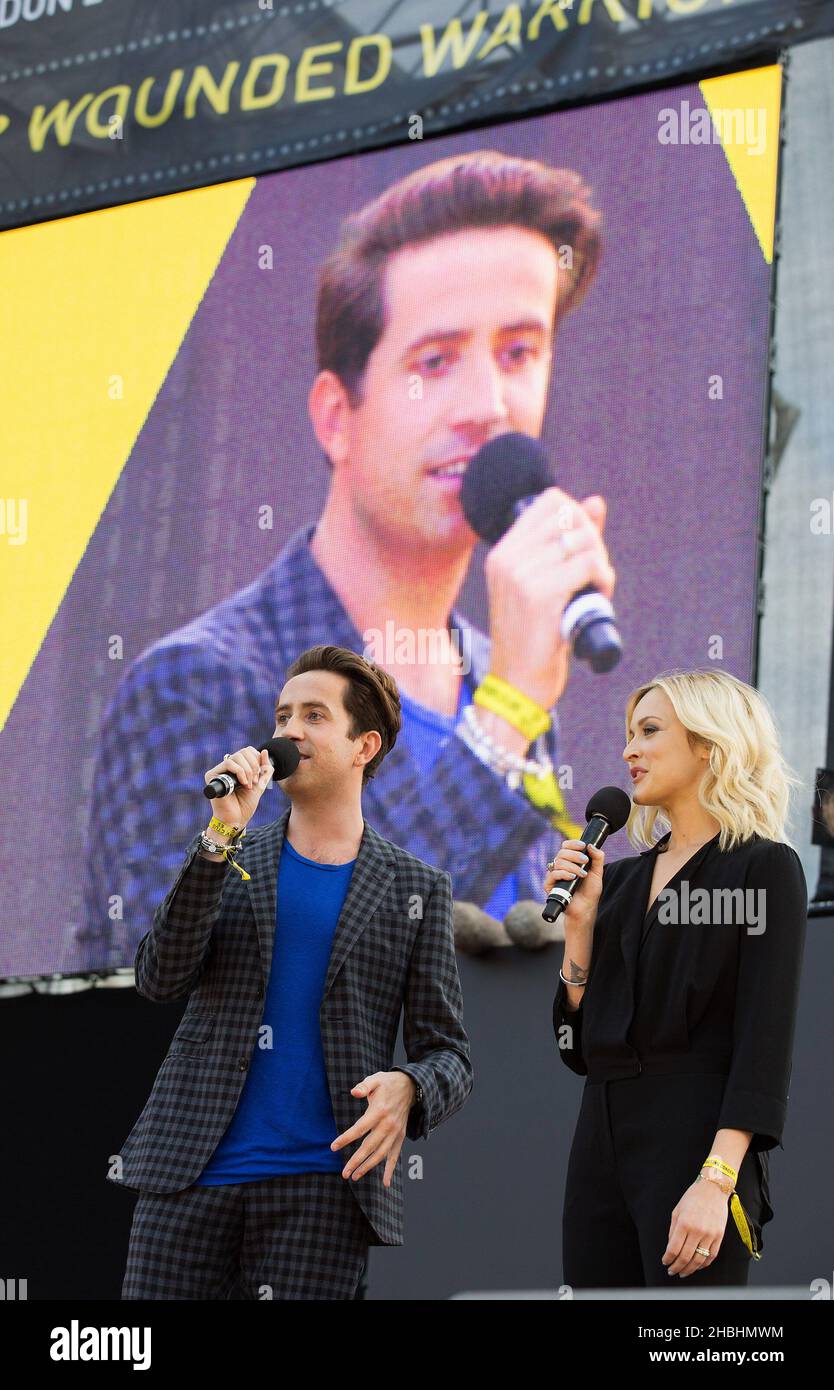 Nick Grimshaw and Fearne Cotton on stage at the Invictus Games Closing ...