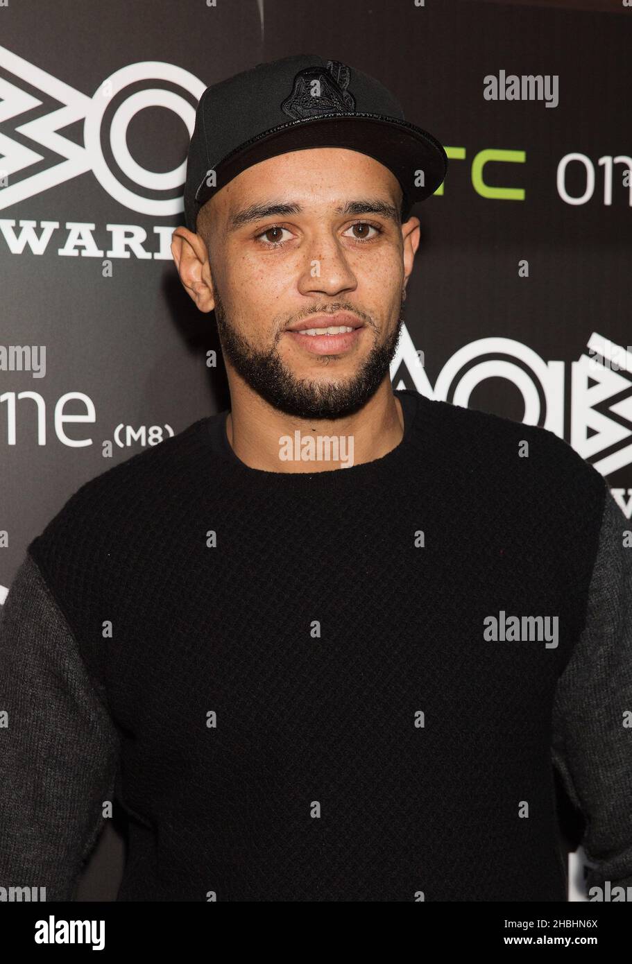 Meridian Dan backstage at the 2014 Mobo Nominations at Ronnie Scott's ...