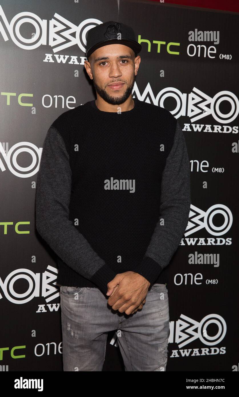Meridian Dan backstage at the 2014 Mobo Nominations at Ronnie Scott's ...