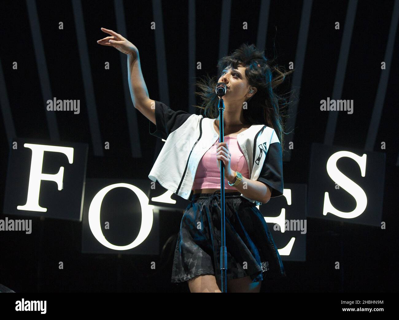 Louisa Rose Allen aka Foxes performs on stage at the 02 Arena in London ...