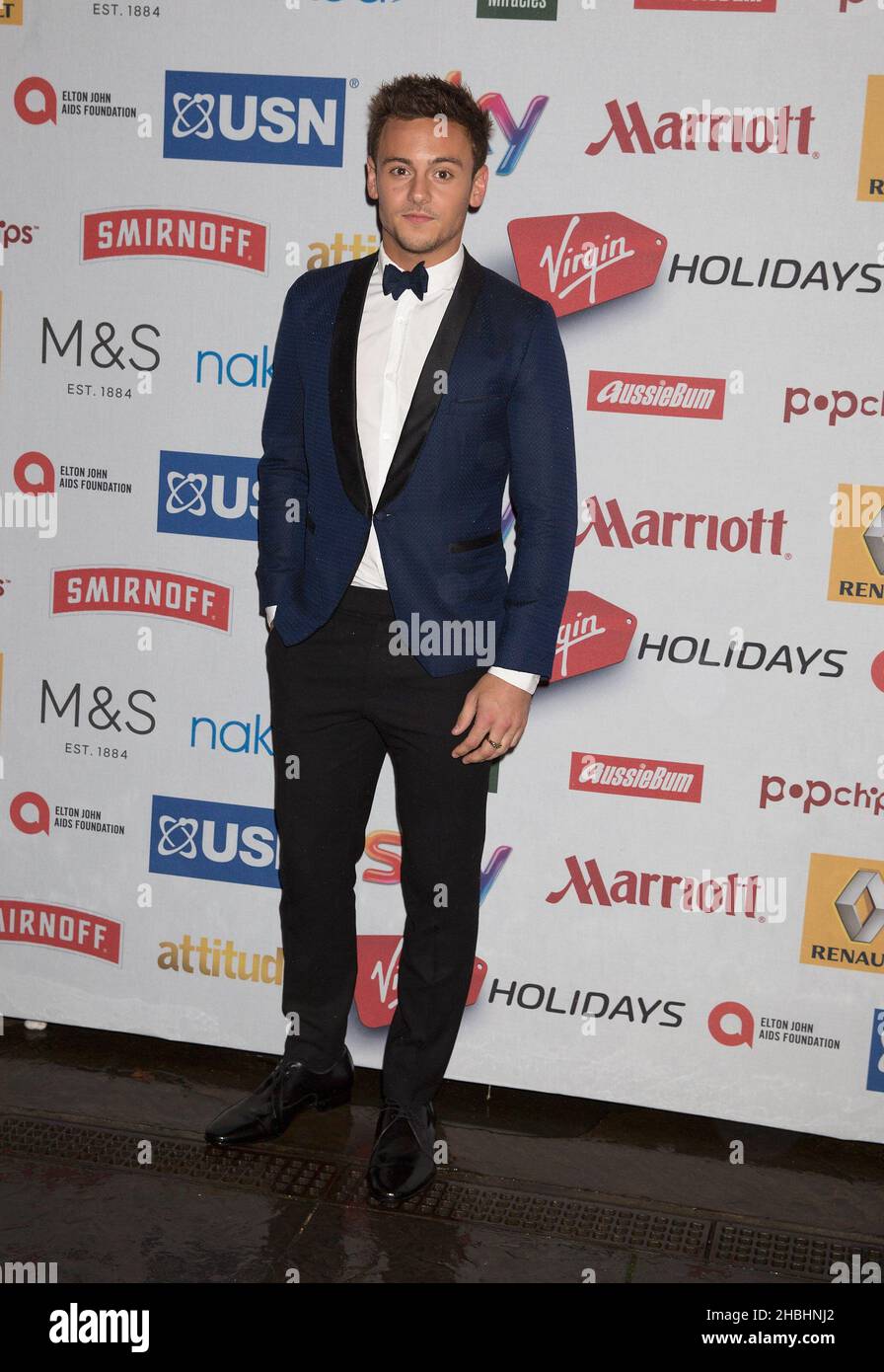 Tom Daley attending the Attitude Awards at the Banqueting Hall in ...