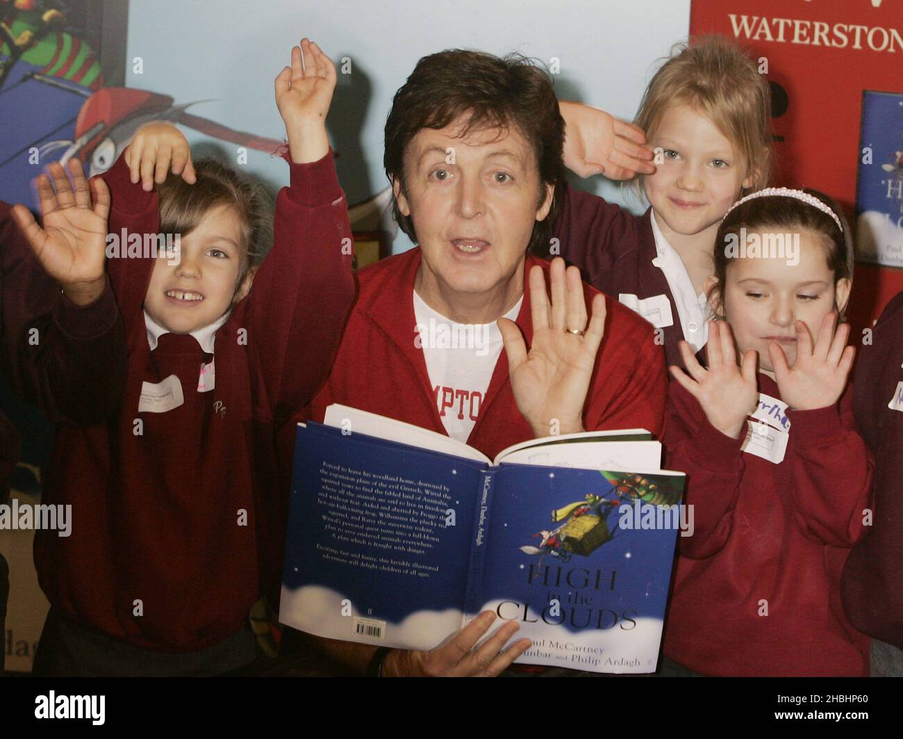 Paul McCartney attending a photocall for High In The Clouds, in Waterstones, London Stock Photo ...