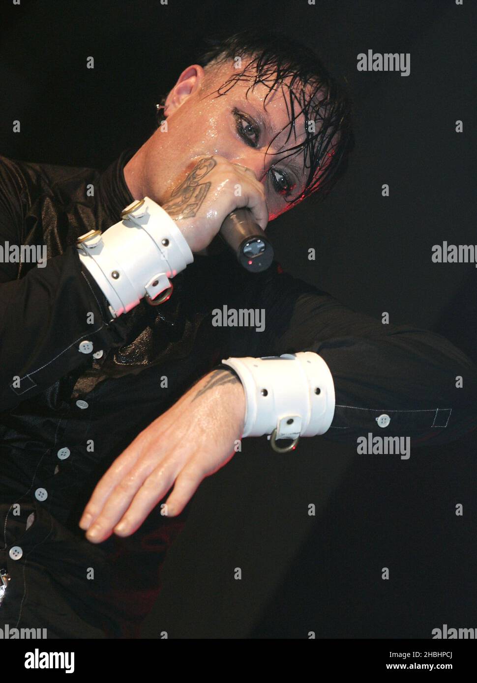 Keith Flint of The Prodigy performs on stage at their final concert of ...