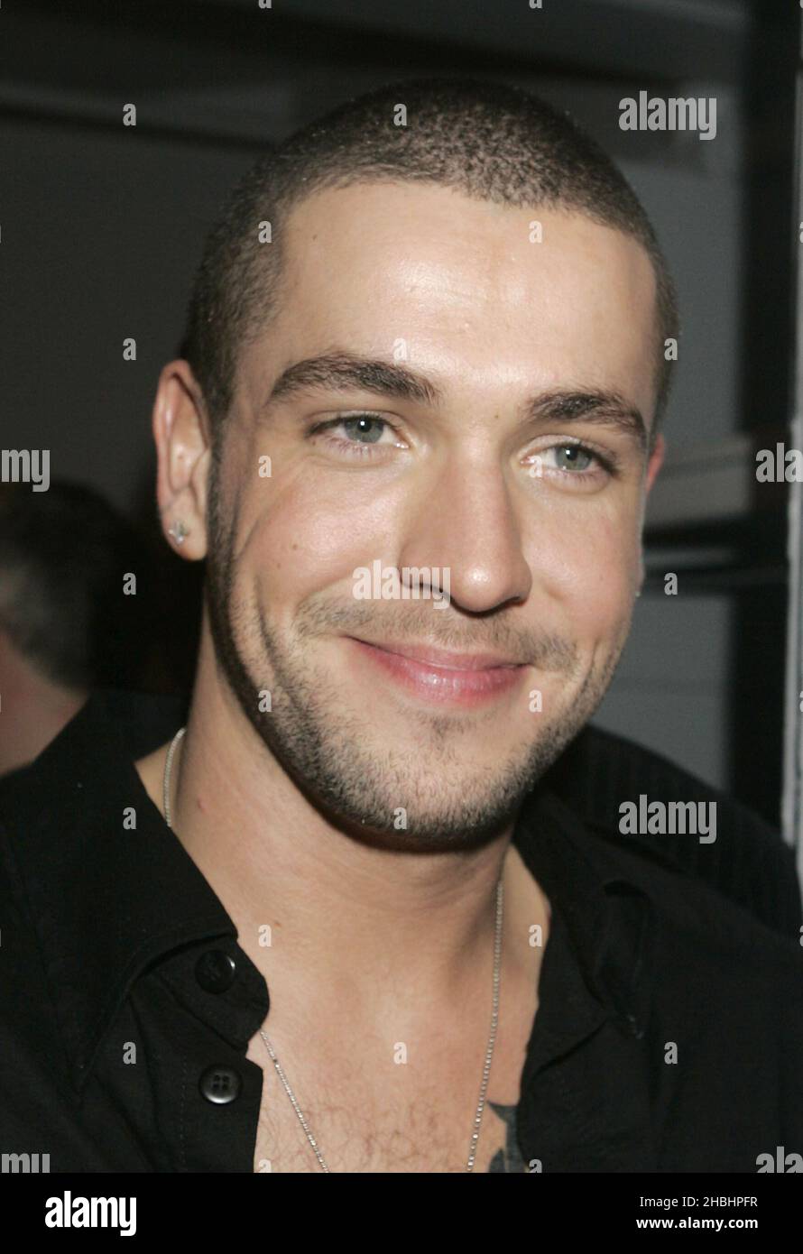 Shayne Ward winner of X-Factor performs live on stage at club night G-A ...