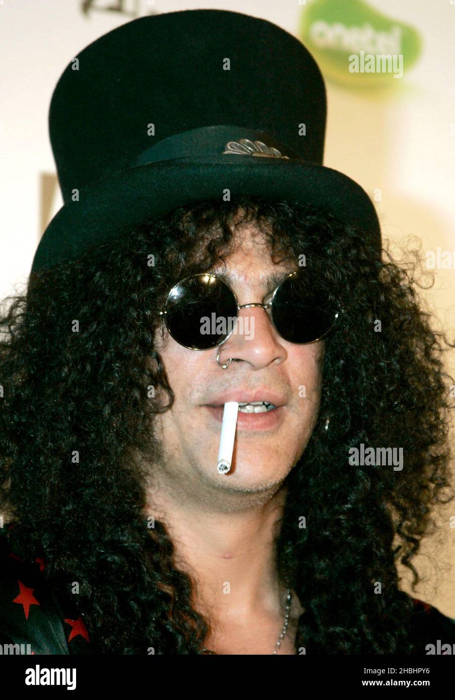 Slash in press room at the Hall of Fame Awards at the Alexandra Palace ...
