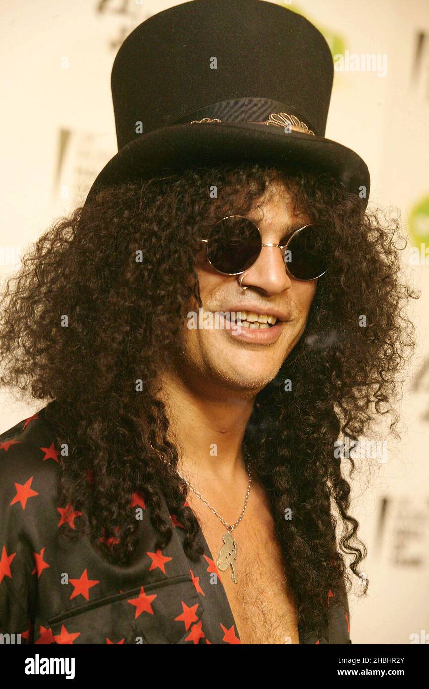 Slash in press room at the Hall of Fame Awards at the Alexandra Palace ...