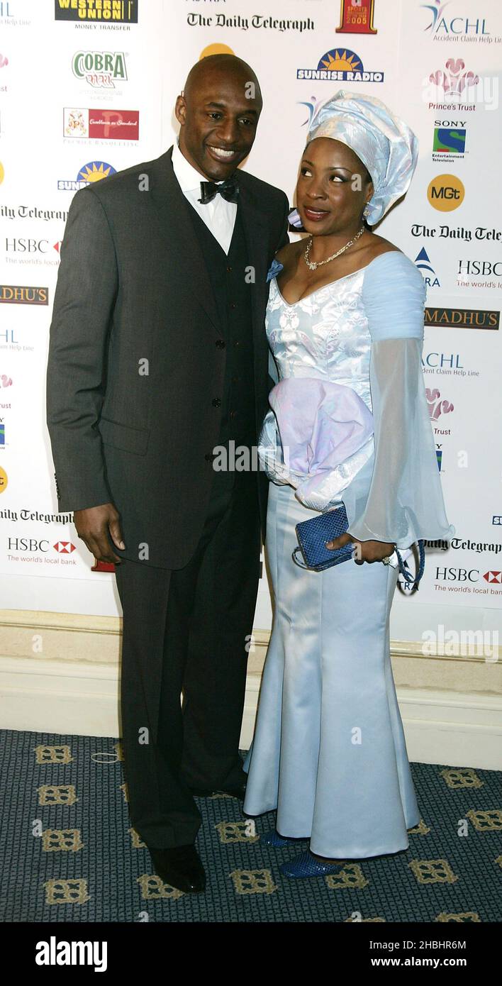 John fashanu and partner arrives at the Sony Entertainment Television ...