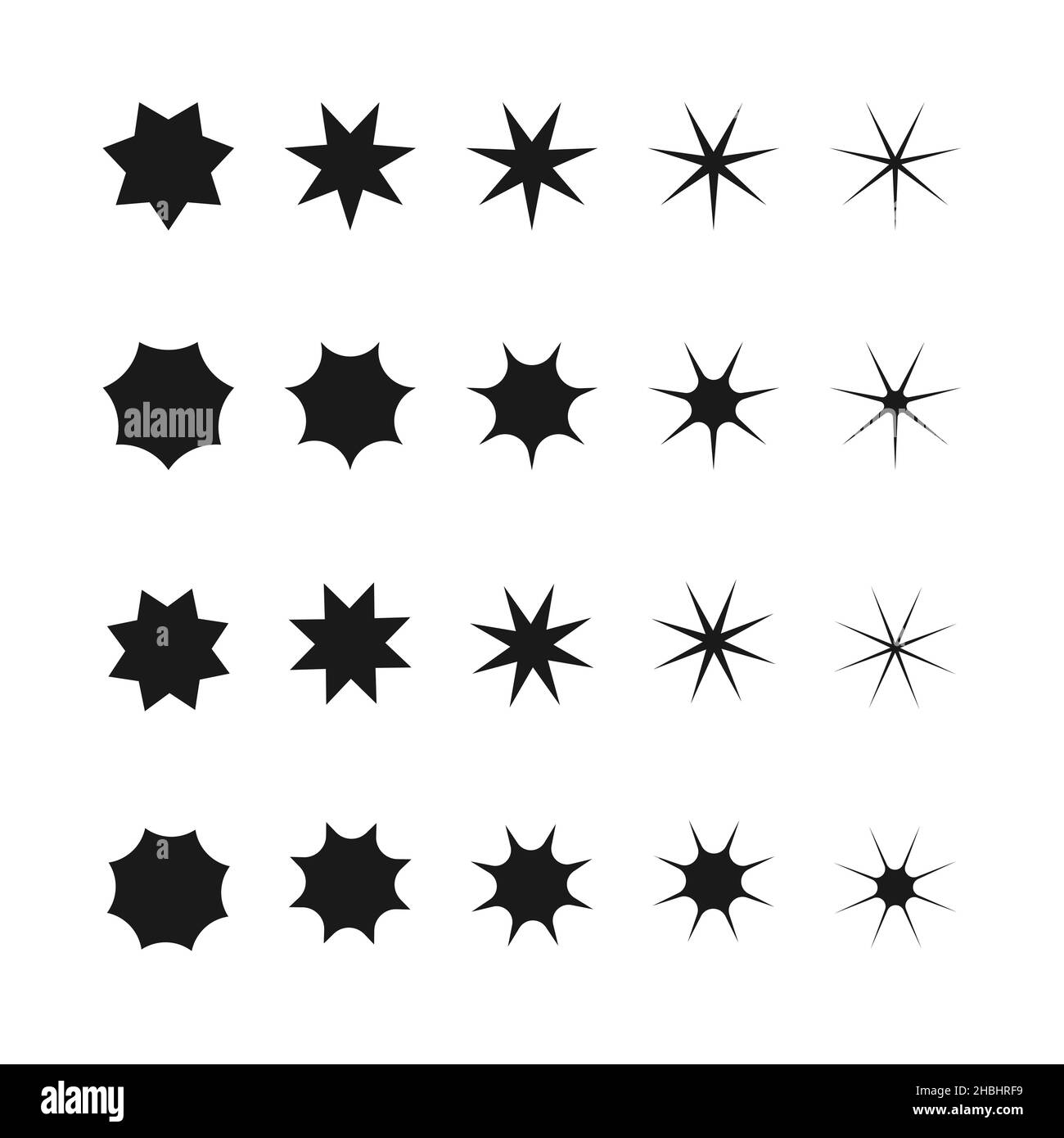 vector retro futuristic design elements star. Retro graphics set , 80s ...