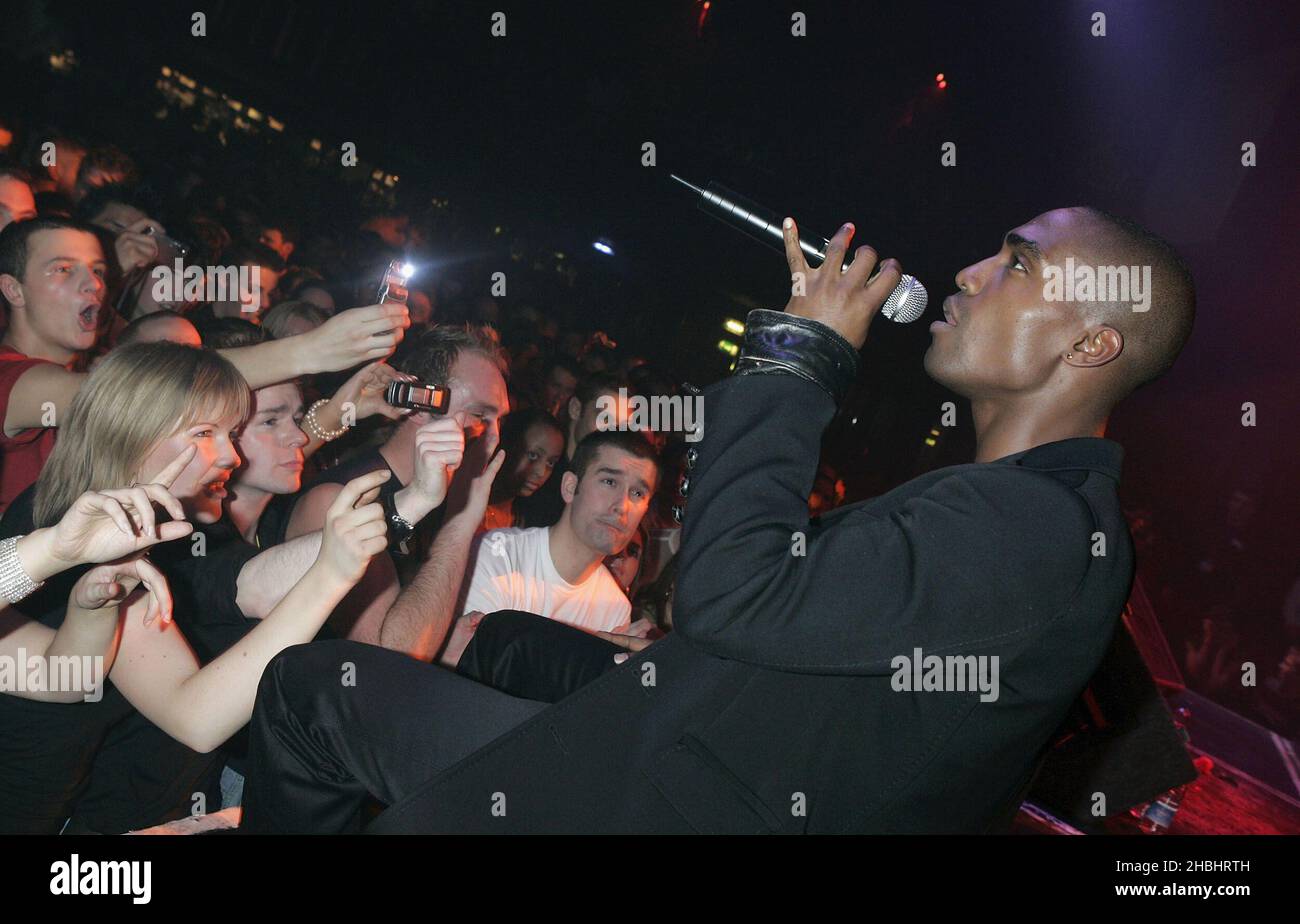 Simon Webbe ex Blue singer, performs live on stage at GAY Astoria on ...