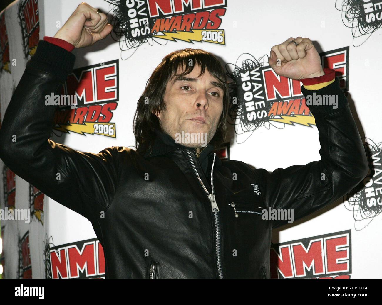 Ian Brown of Stone Roses arriving at the Shockwaves NME Awards 2006, at ...