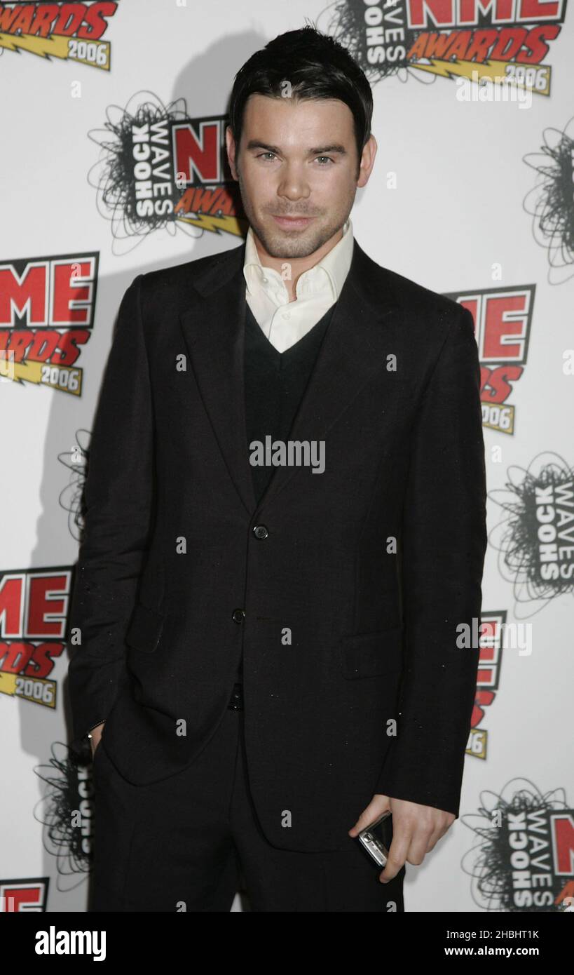 Dave Berry Mtv presenter arriving at the Shockwaves NME Awards 2006, at ...