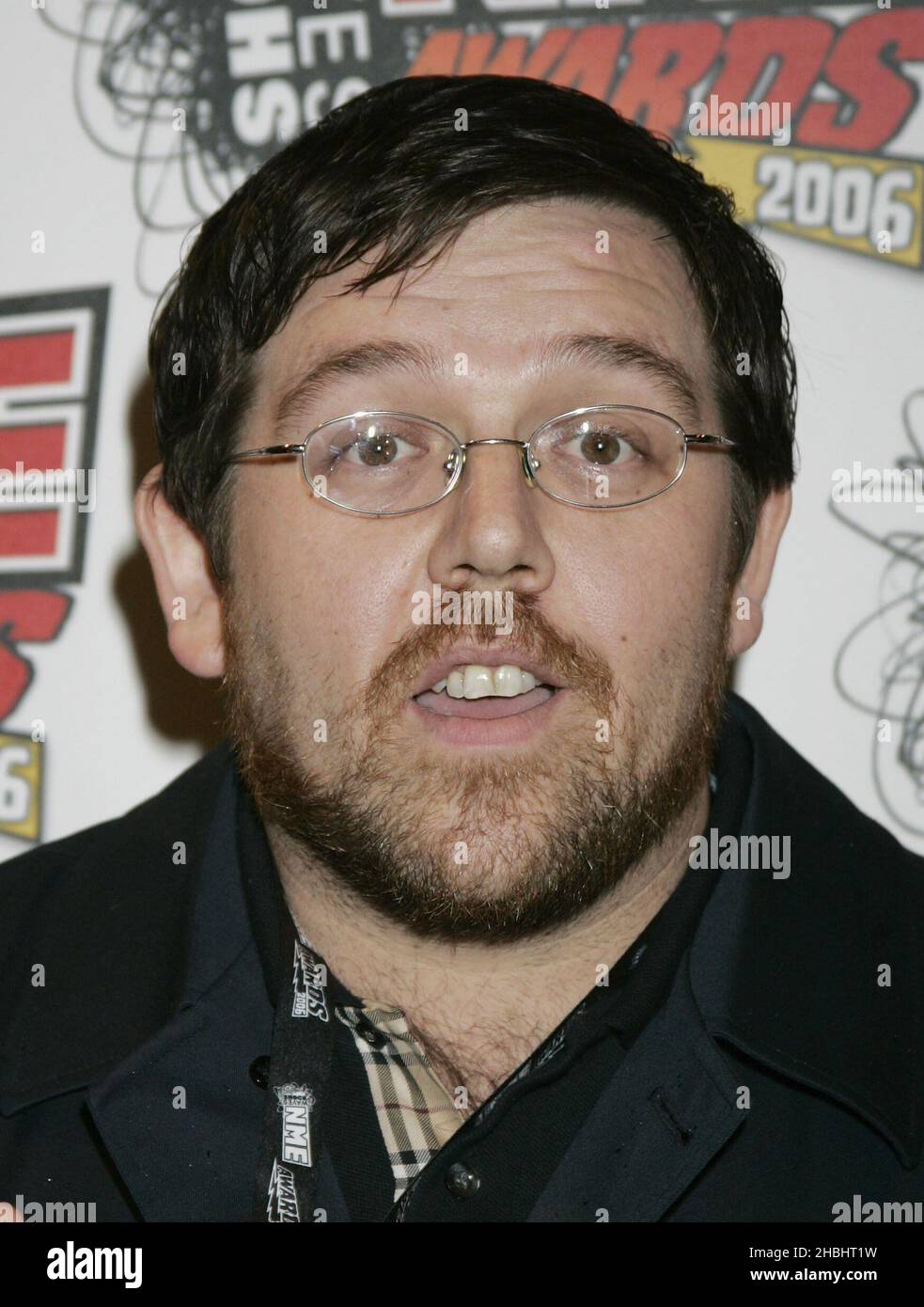 Nick Frost arriving at the Shockwaves NME Awards 2006, at the ...