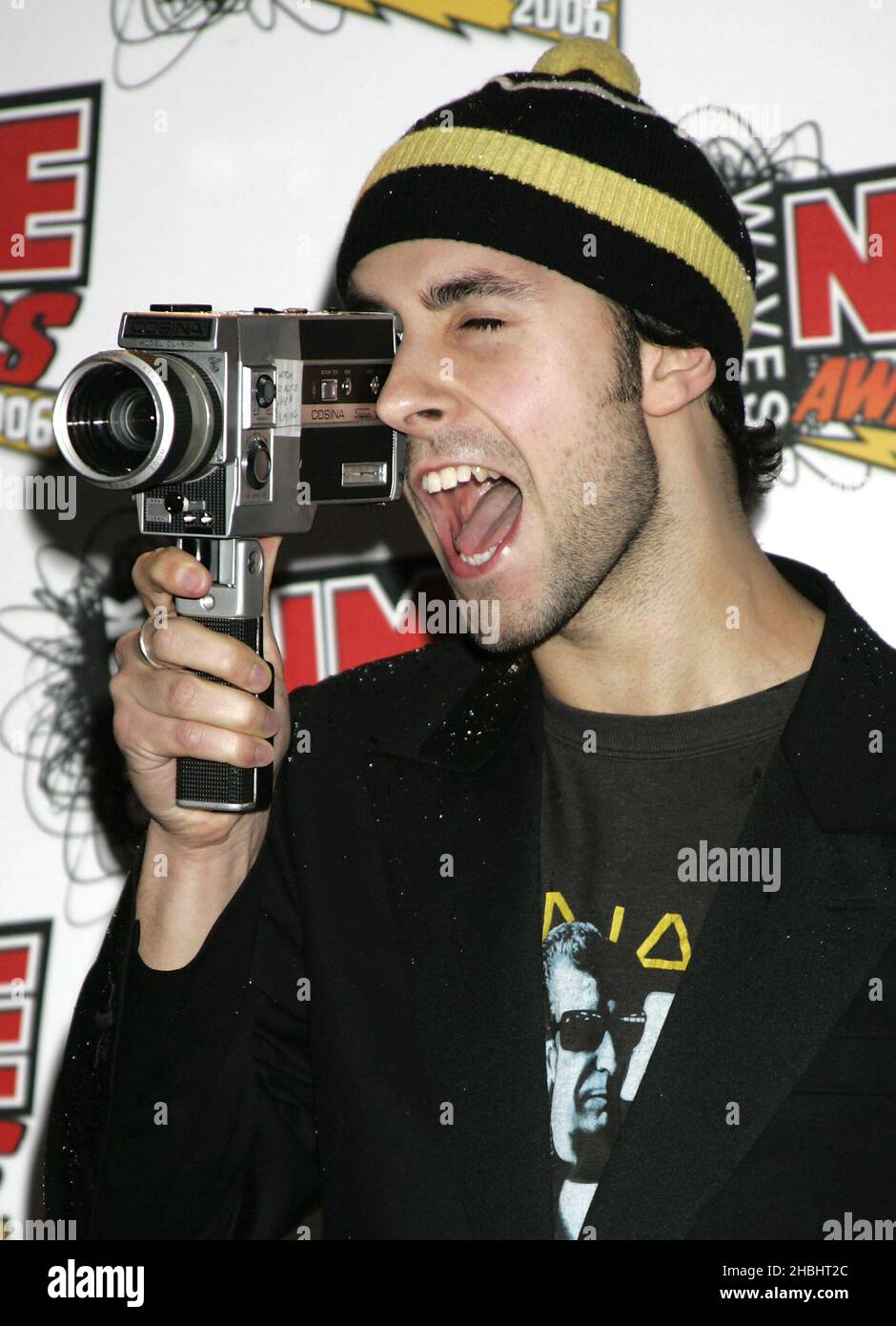 Paul Smith of Maximo Park arriving at the Shockwaves NME Awards 2006 ...