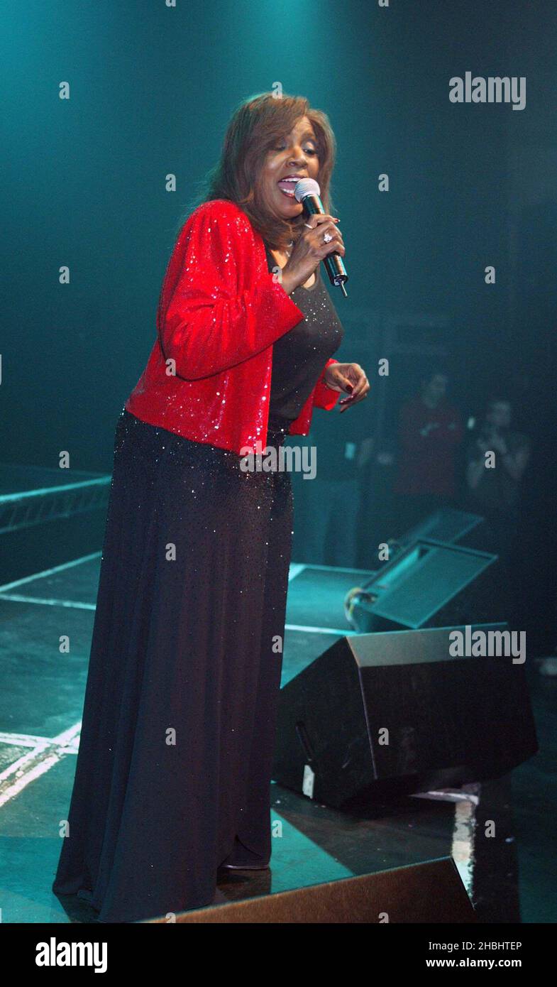 Gloria Gaynor performs live on stage headling Kym Ryder at GAY Astoria ...