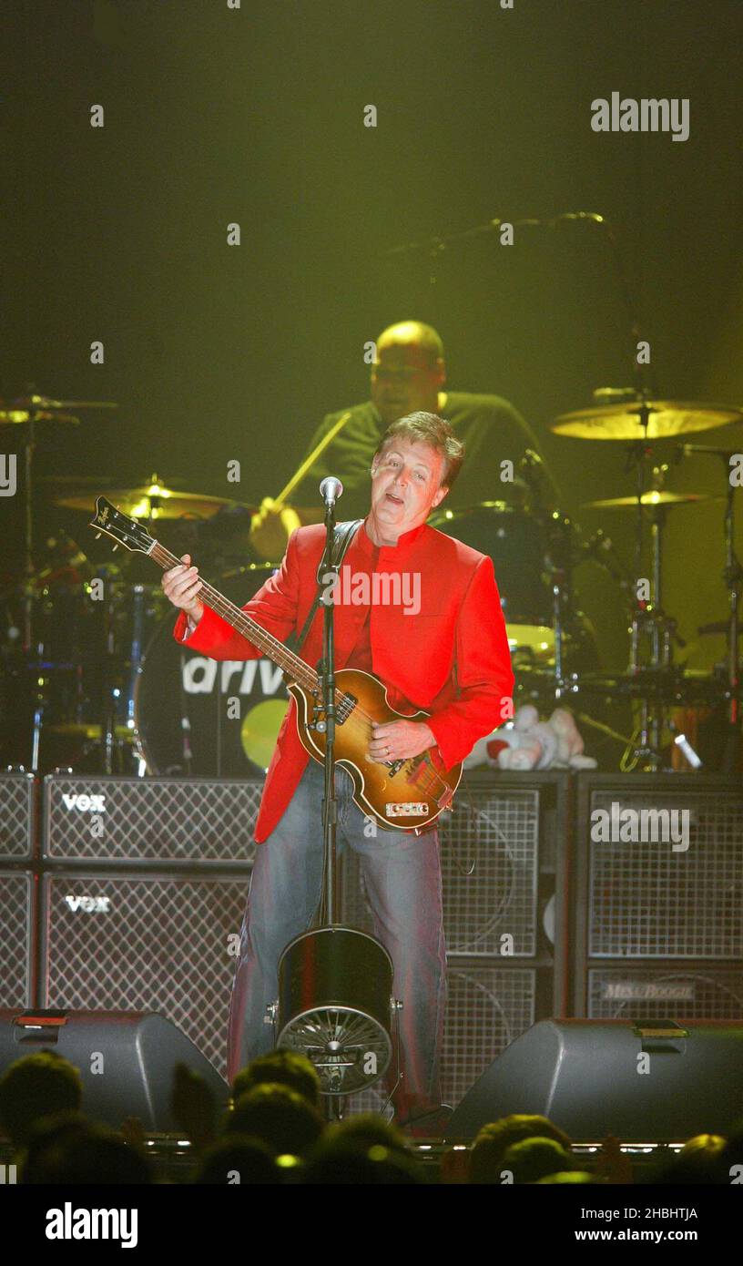 Paul McCartney performs live on stage at the Hallam FM Arena, Sheffield ...