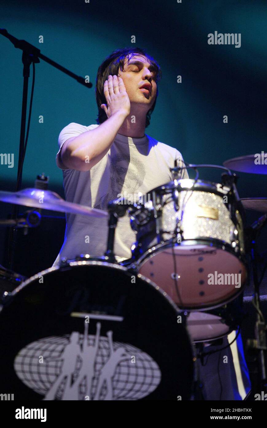 Supergrass performing live on stage at the Teenage Cancer Trust Concert ...