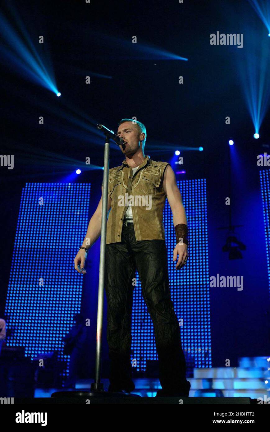 Ronan Keating performs live on stage at the Wembley Arena, London. Full ...