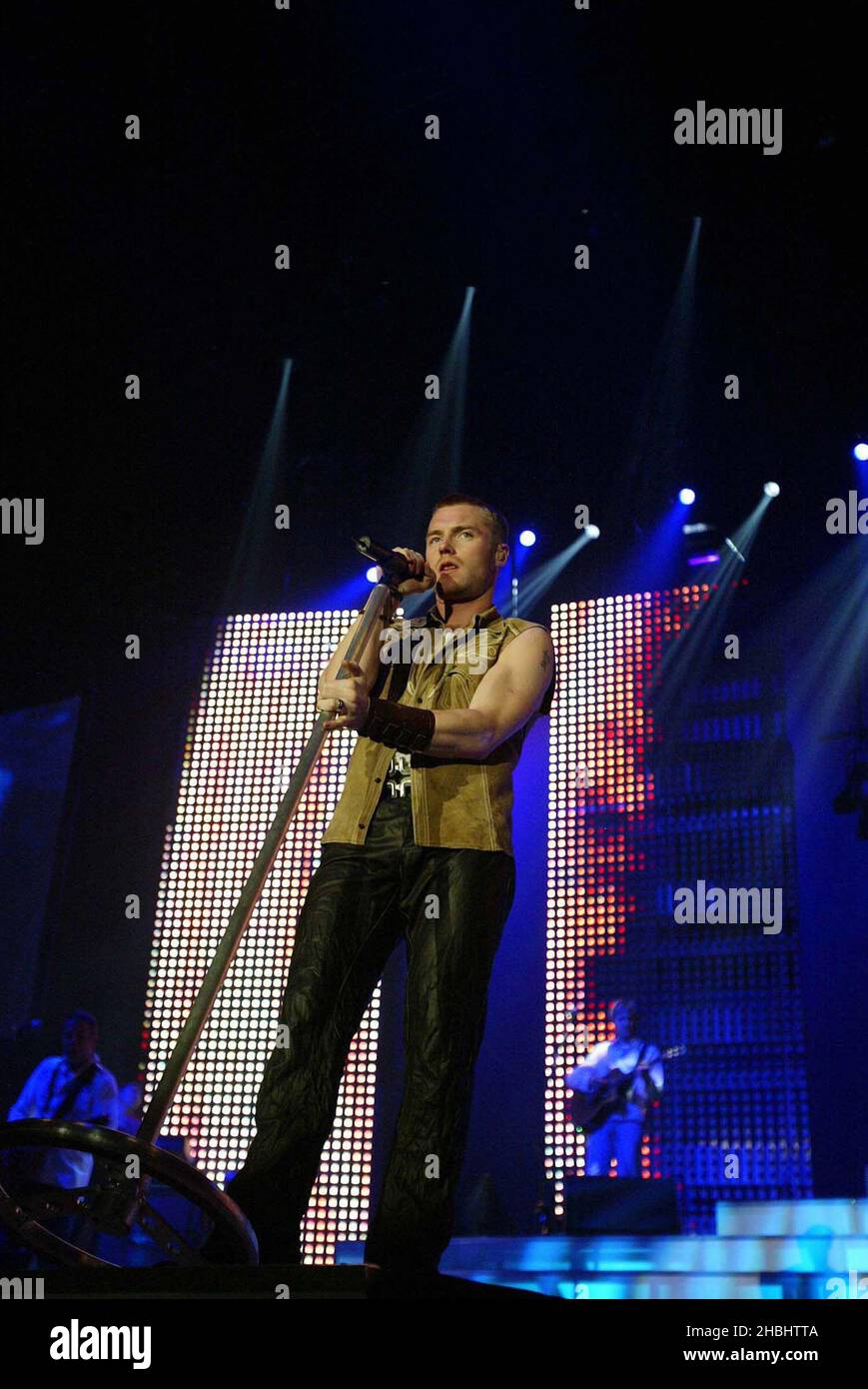 Ronan Keating performs live on stage at the Wembley Arena, London. Full ...