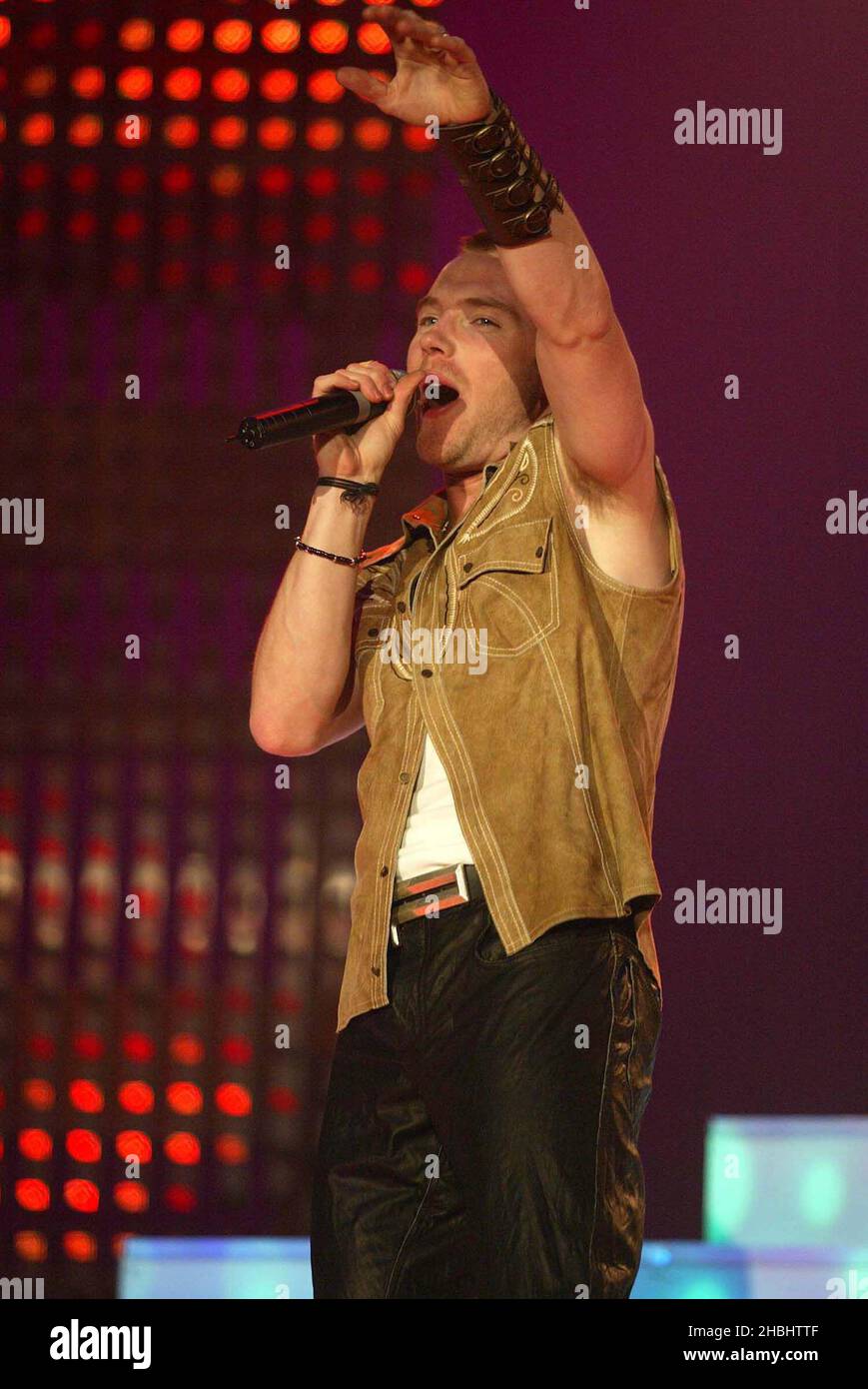 Ronan Keating performs live on stage at the Wembley Arena, London. Half ...