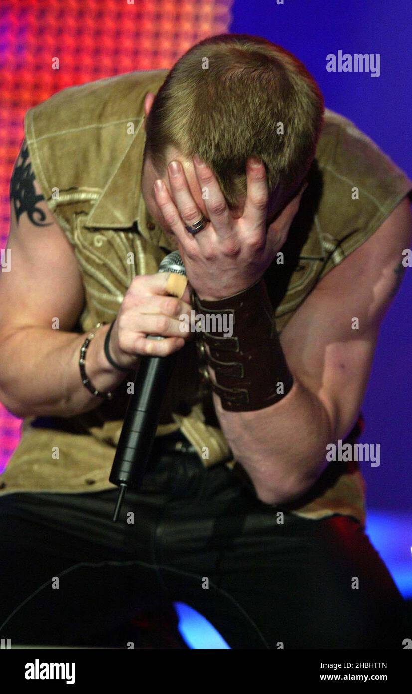 Ronan Keating performs live on stage at the Wembley Arena, London. Half ...