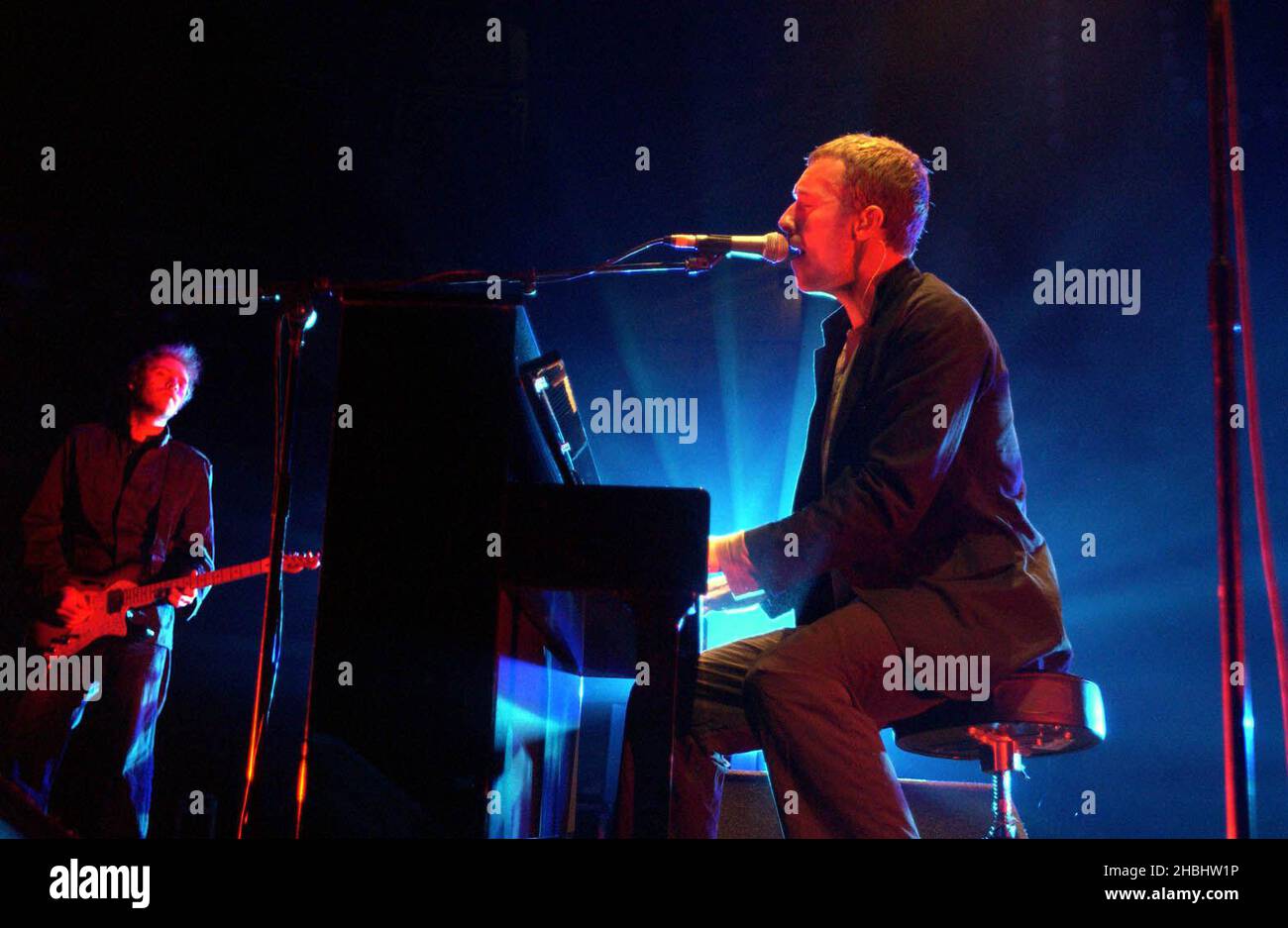 Chris Martin and Coldplay photographed performing live at the Teen ...