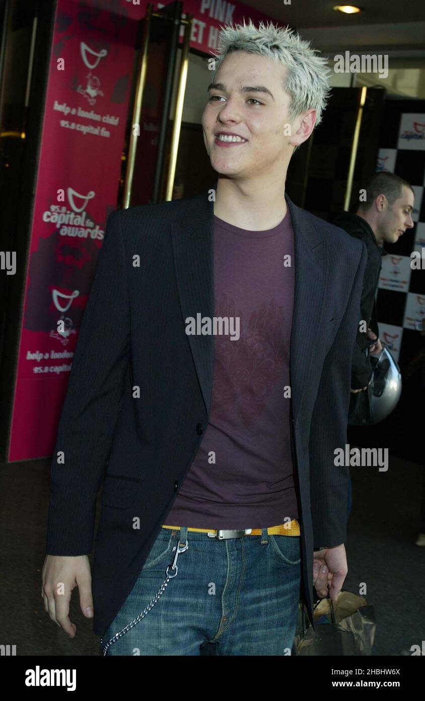 Matt from Busted arrives at the Capital FM Awards in Lancaster Gate ...