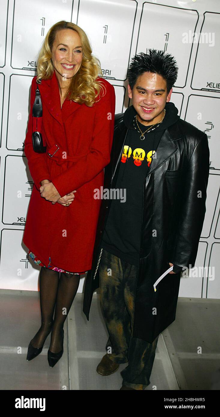 Jerry Hall with Prince Azim (son of the Sultan of Brunei)at the Xelibri ...