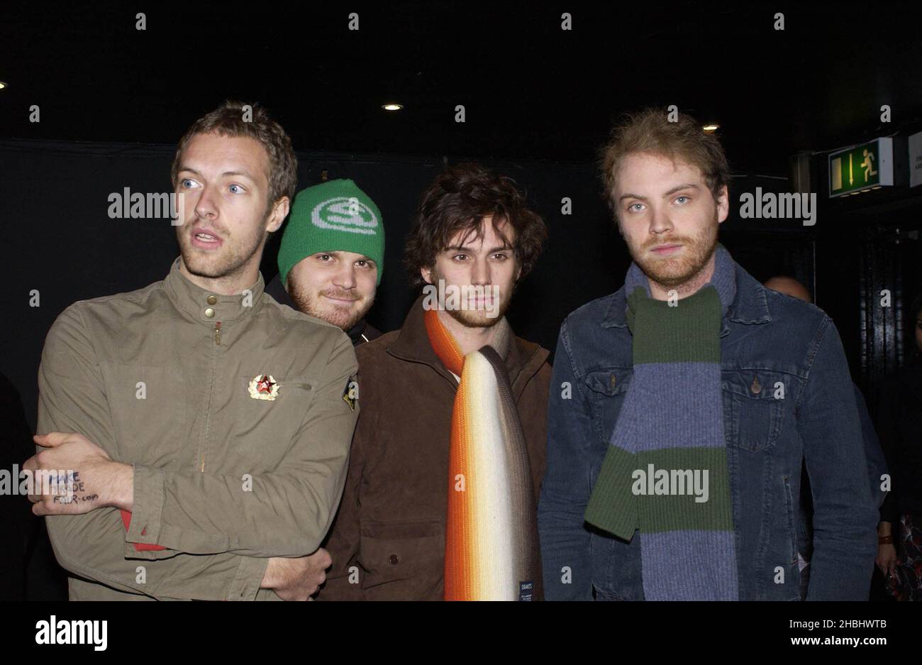 Coldplay photographed at the NME Carling awards at PoNaNa in London. 1/ ...