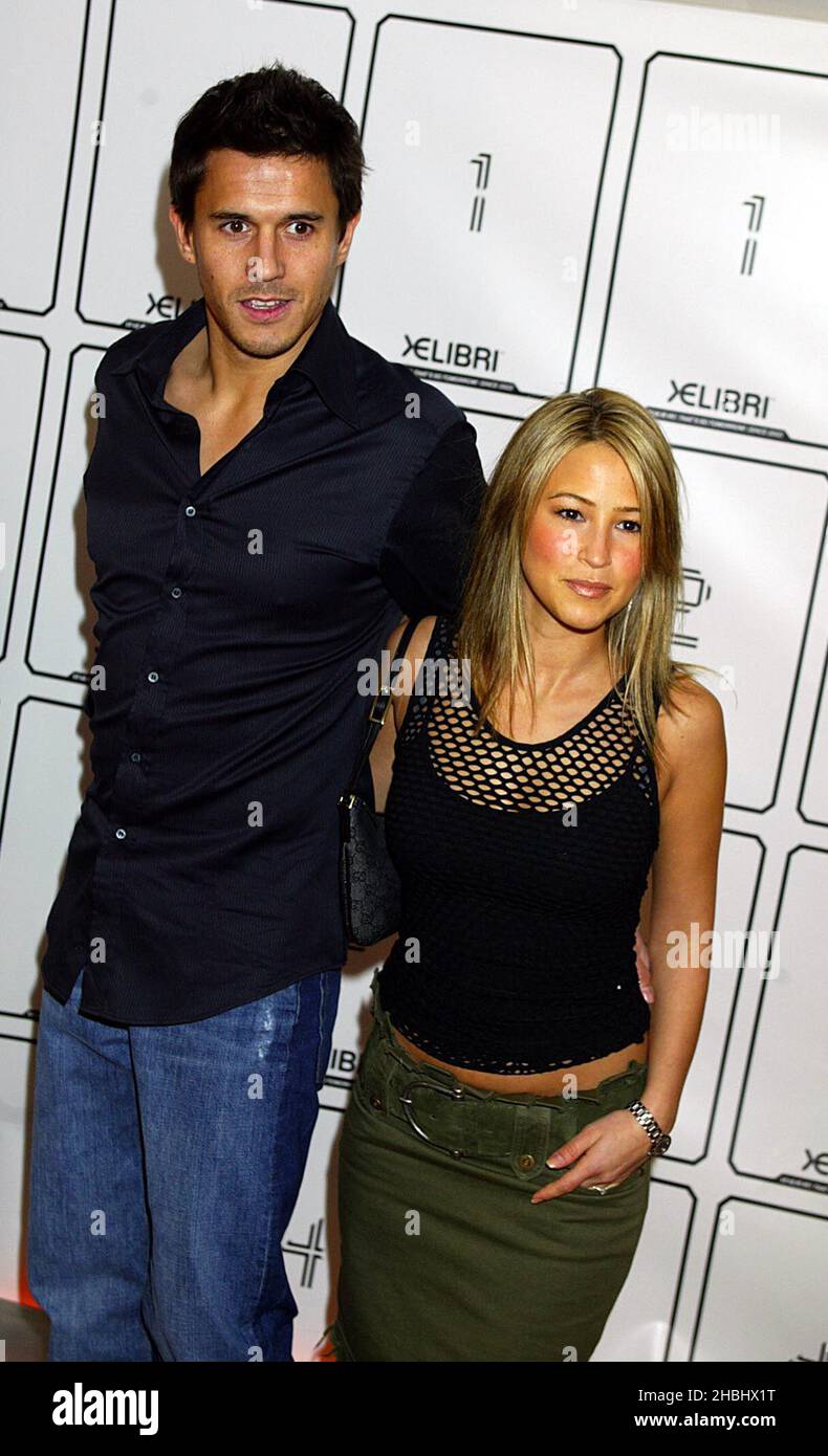 Rachel Stevens (ex S Club 7) with fiance Jeremy Edwards at the Xelibri ...