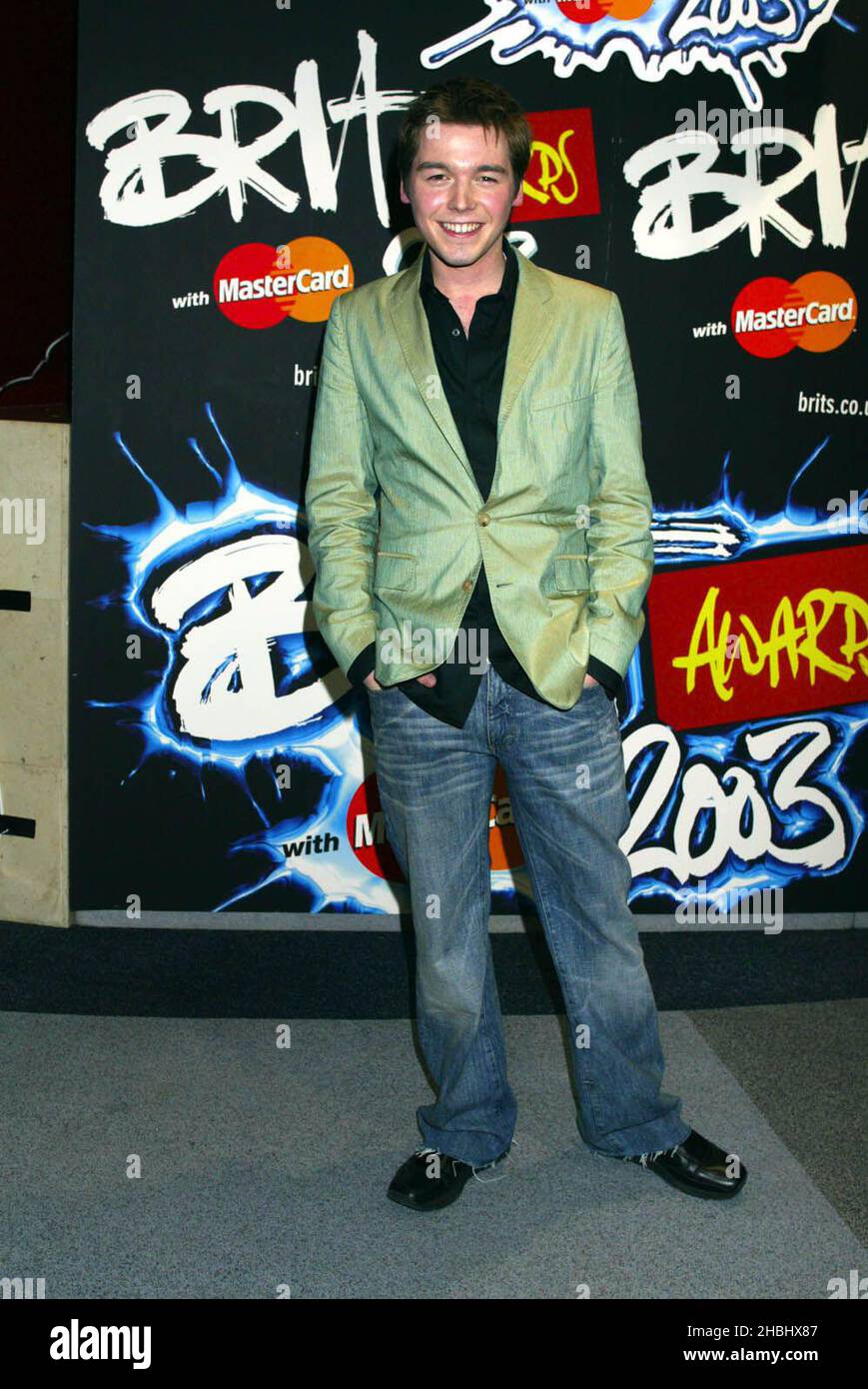 David Sneddon photographed at the 2003 Brit Awards in London. full ...
