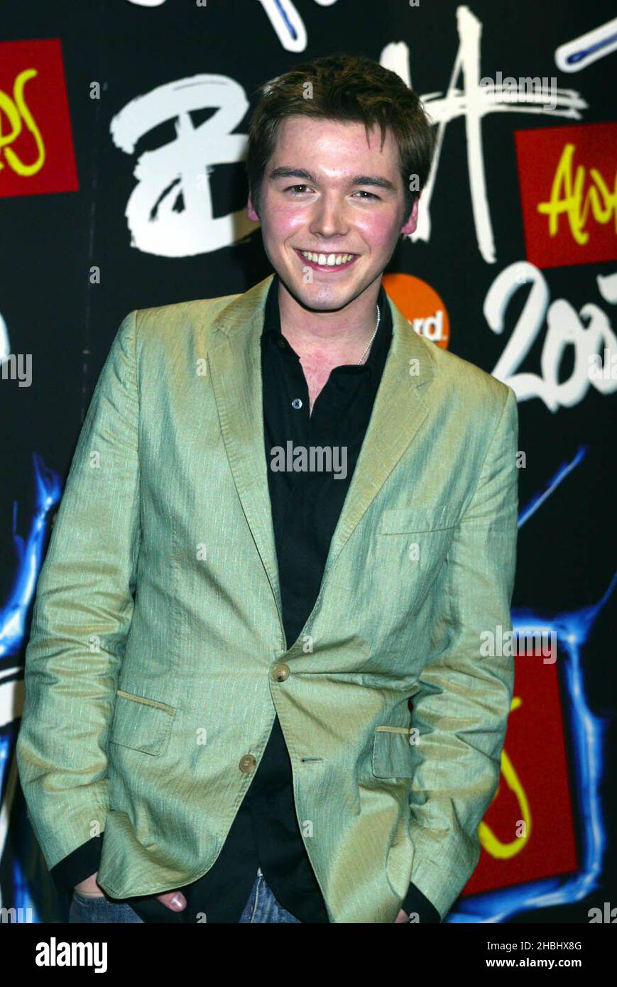 David Sneddon photographed at the 2003 Brit Awards in London. 3/4 ...
