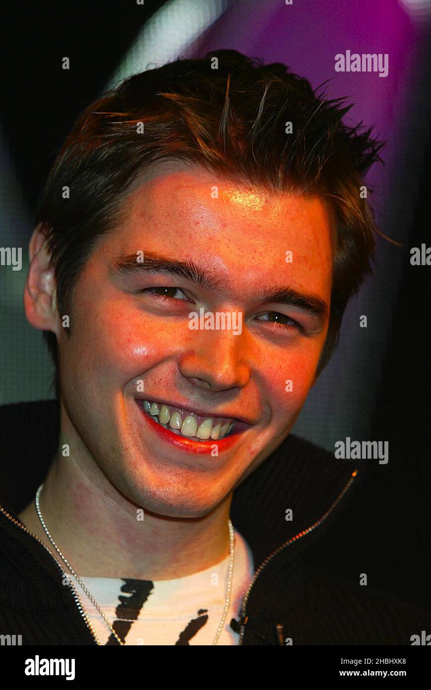 David Sneddon, winner of BBC Fame Academy performs his first live ...