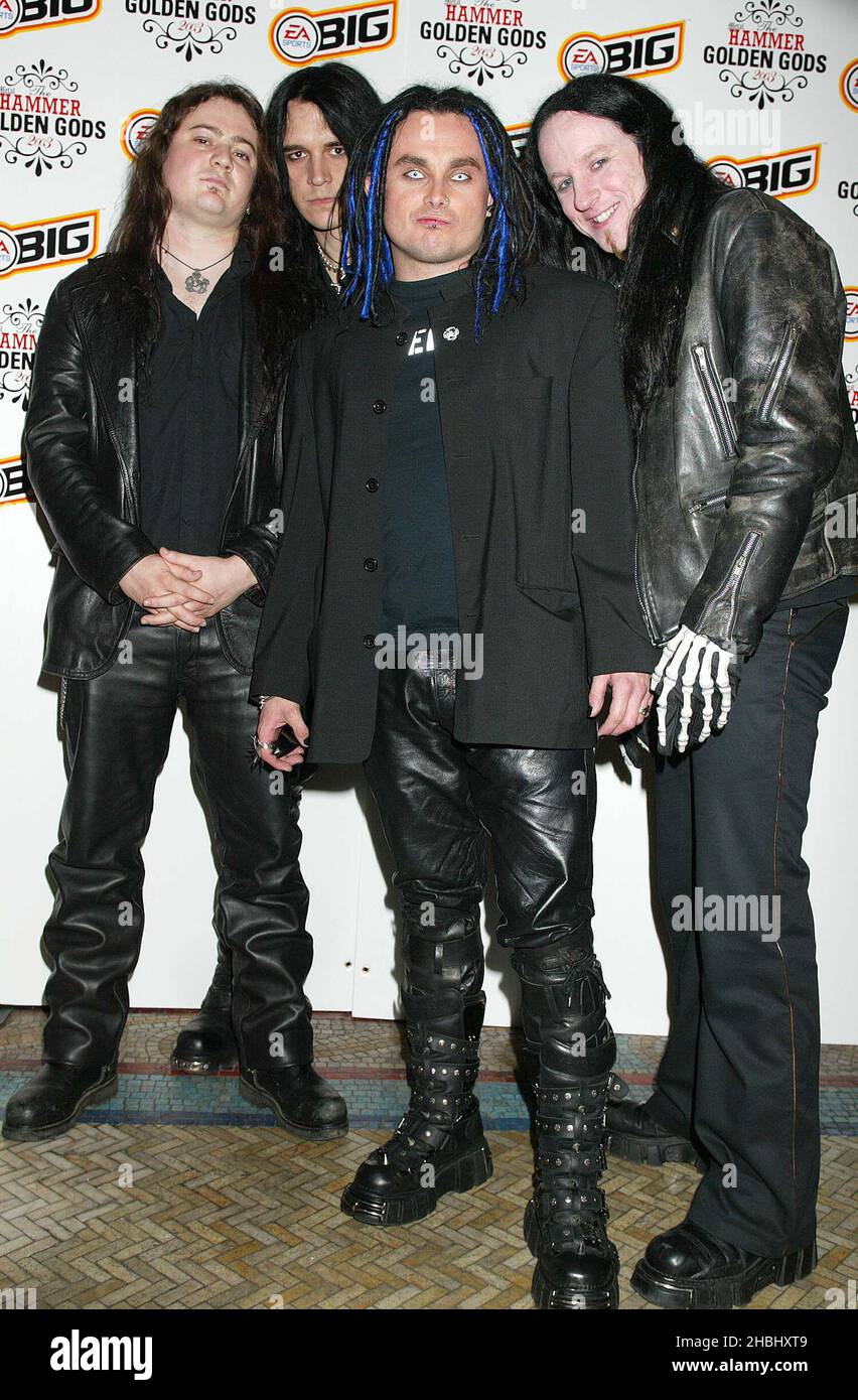 Cradle of Filth arrive at the Metal Hammer Golden God Awards at the ...