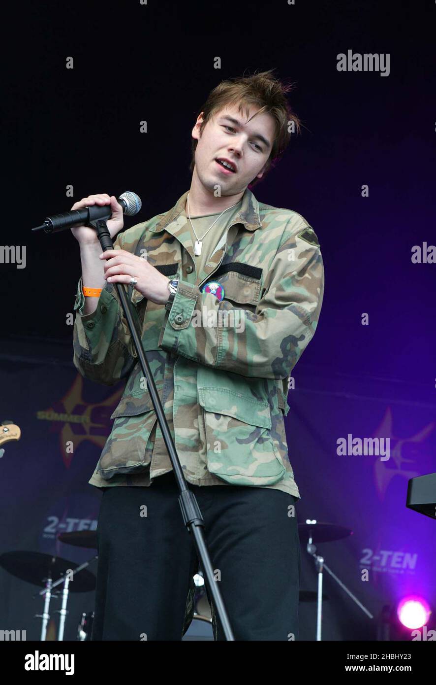 David Sneddon Fame Academy winner performs live on stage at the XS ...