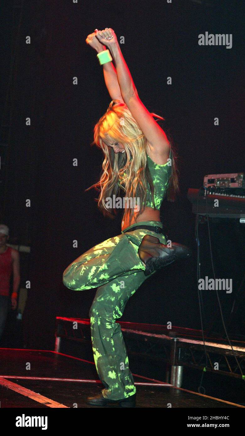Jennifer Ellison performs live on stage at the GAY Astoria London Stock ...