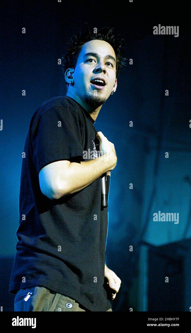 Linkin Park perform live on stage at the Brixton Academy, London. 3/4 ...