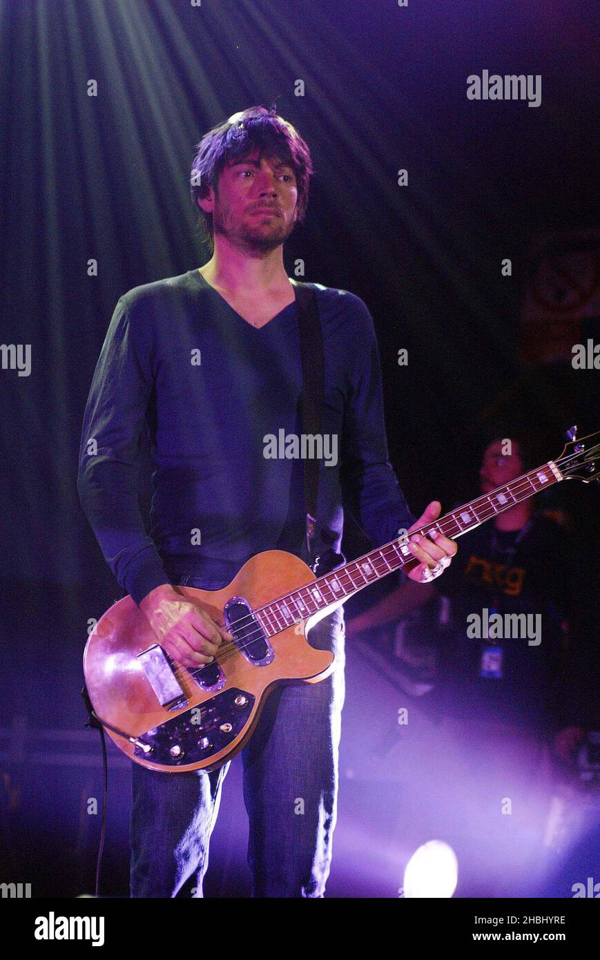 Blur perform live on stage second night at London Astoria. Three ...