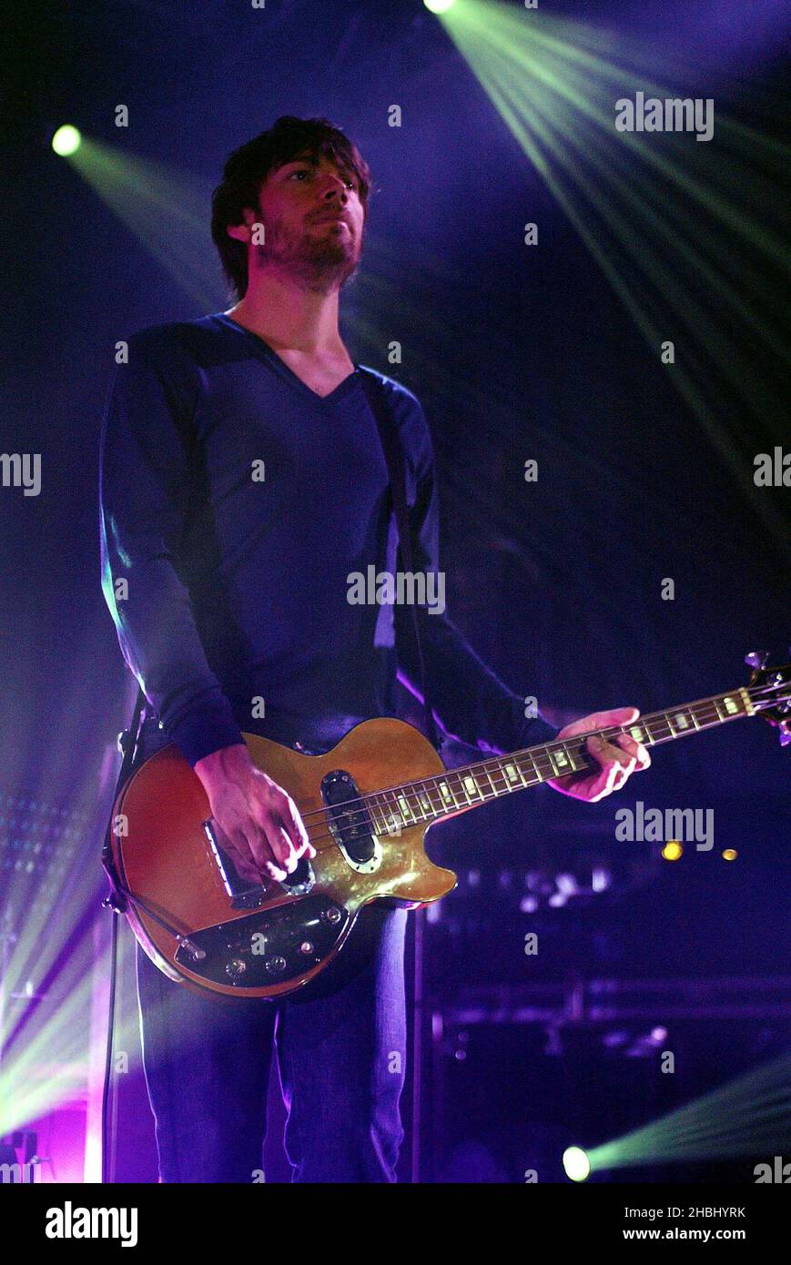 Blur perform live on stage second night at London Astoria. Three ...