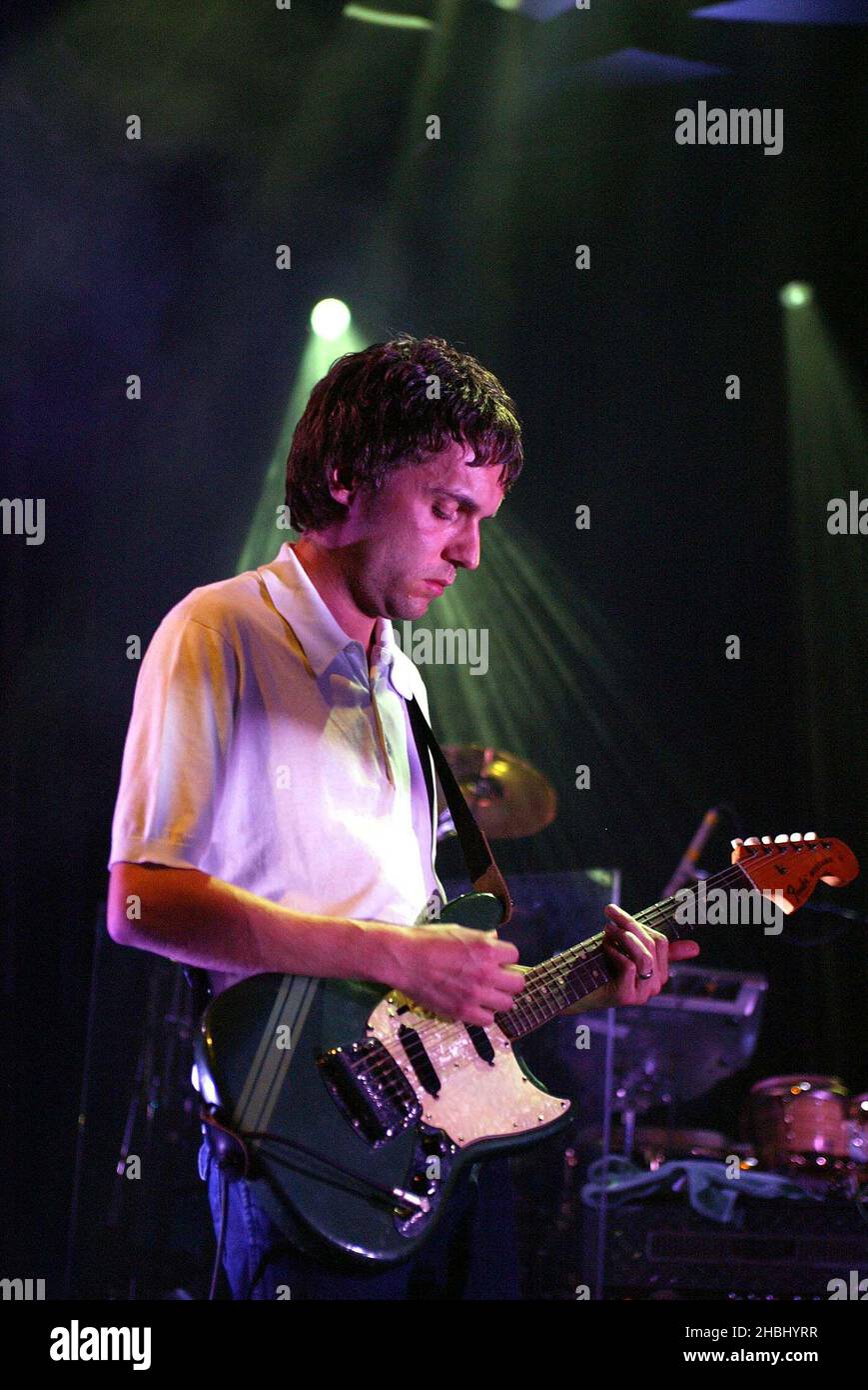 Blur perform live on stage second night at London Astoria. Half length ...