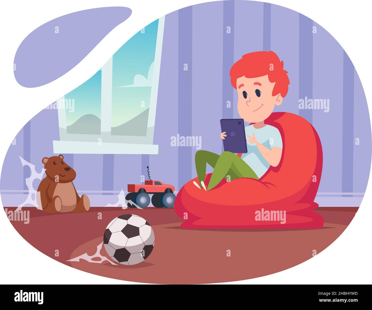 Smartphone addiction. Kids using smart technological laptop and pc ...