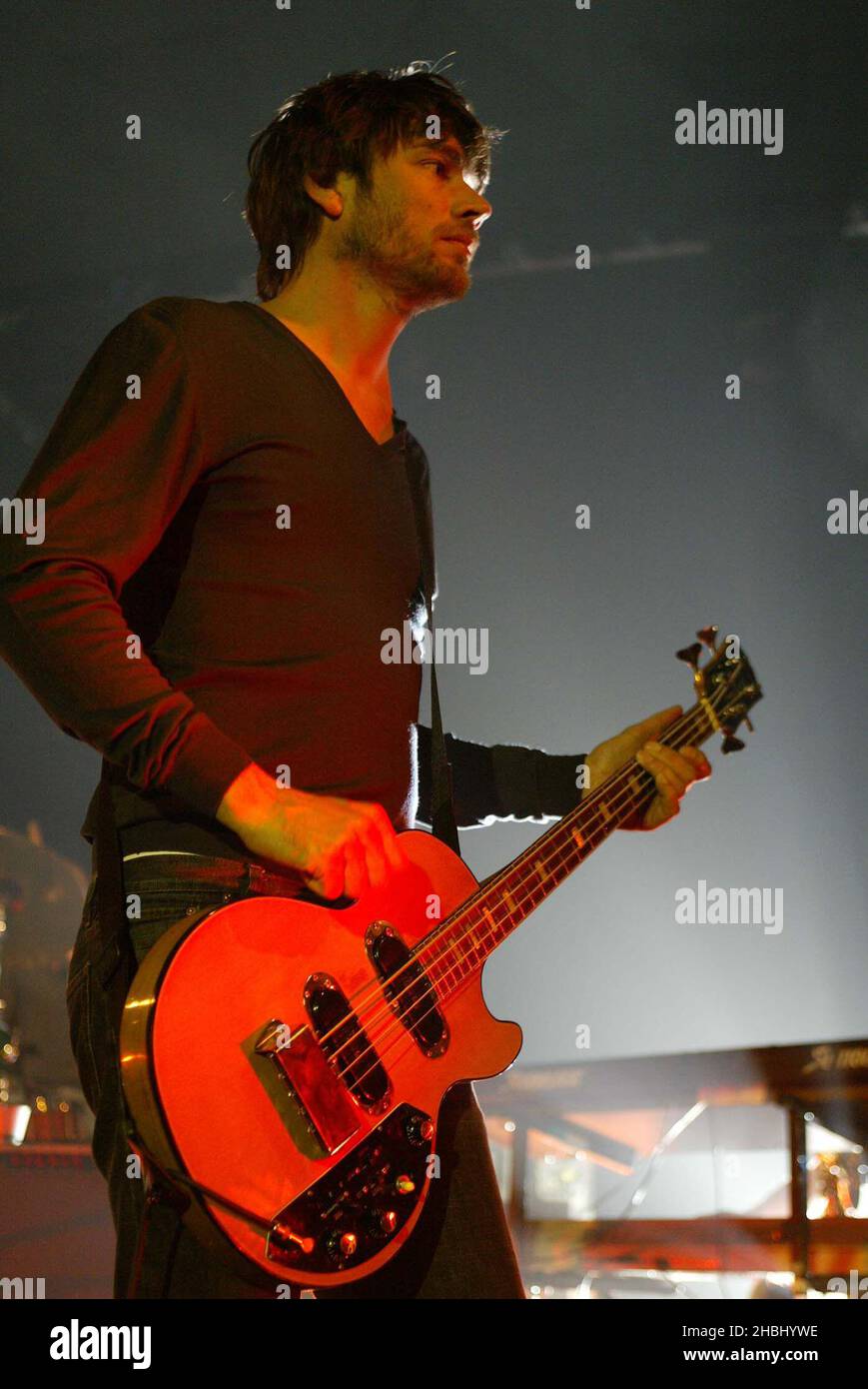 Blur perform live on stage second night at London Astoria. Three ...