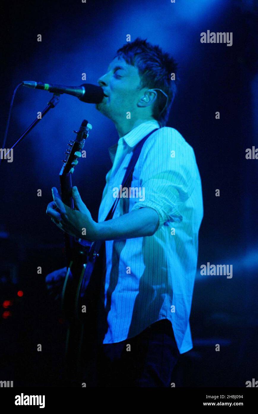 Radiohead perform live on stage at the Shepherds Bush Empire, London ...
