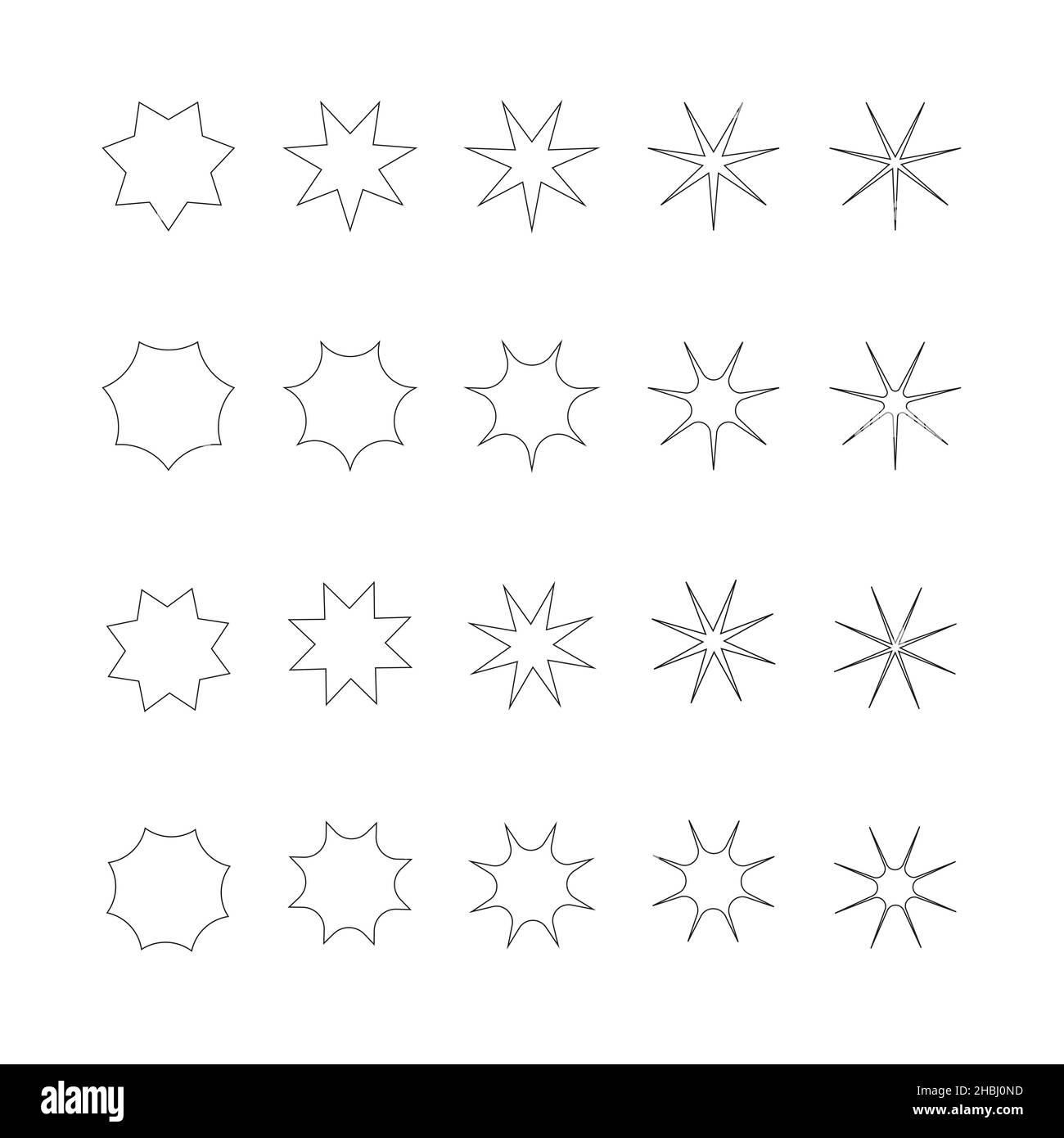 vector retro futuristic design elements star. Retro graphics set , 80s ...