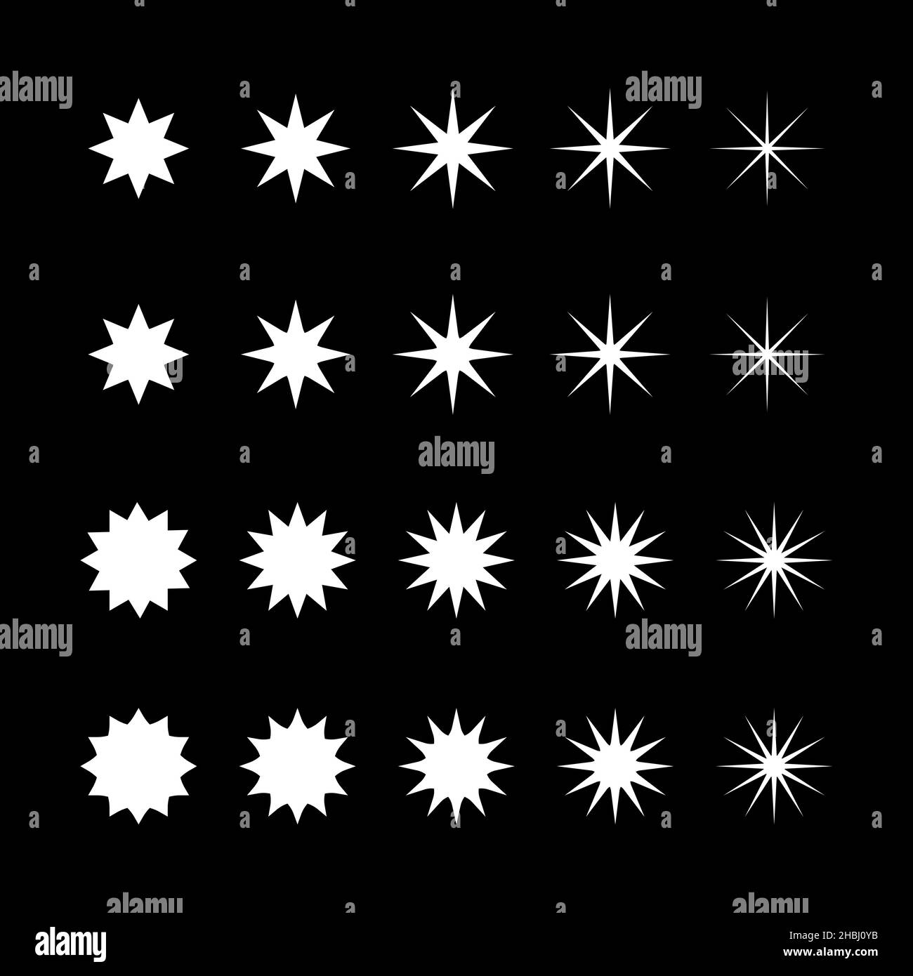 vector retro futuristic design elements star. Retro graphics set , 80s ...
