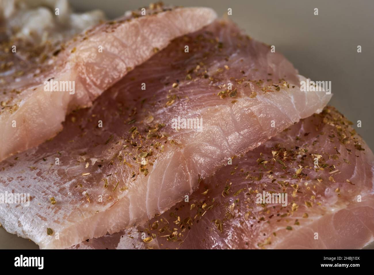 Closeup of fresh raw zander fillets ready to cook Stock Photo - Alamy