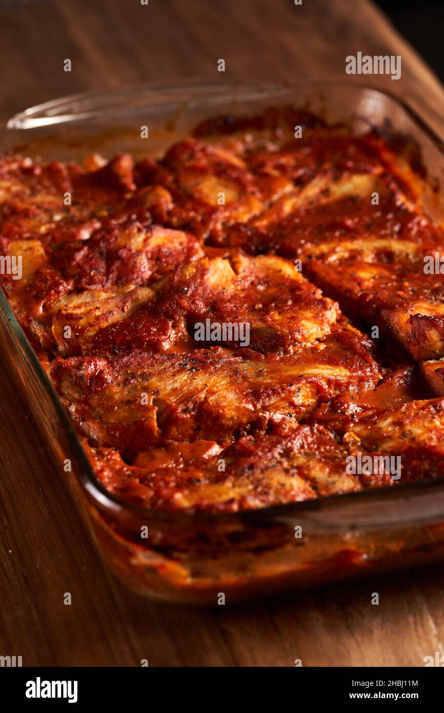 Delicious zander fillets with tomato and herbs juice Stock Photo - Alamy