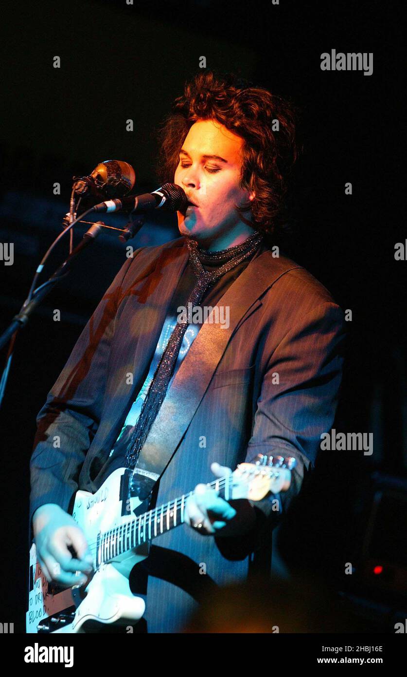 Luke Steele from Aussie psychedelic popsters Sleepy Jackson sign copies ...